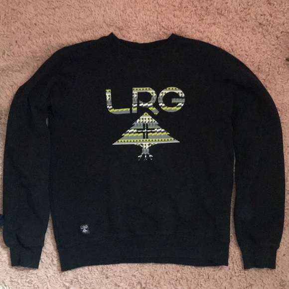 Lrg | Tops | Lrg Black Crew Neck Sweatshirt | Poshmark